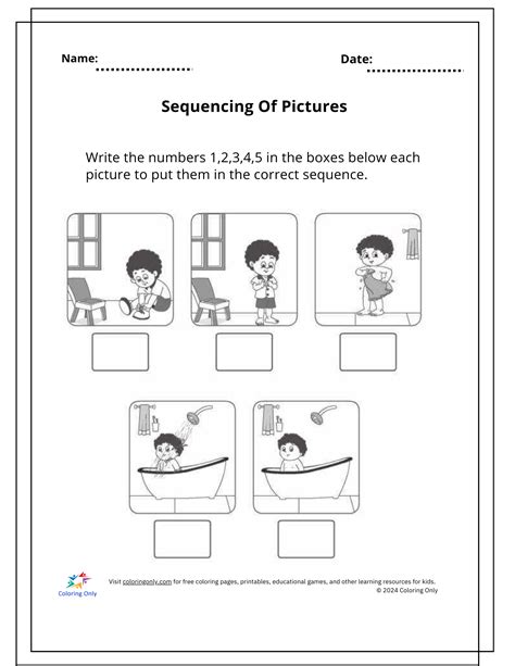 Sequencing Of Pictures Free Printable Worksheet
