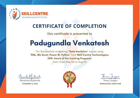 P Venkatesh On Linkedin Dataanalytics Skilldevelopment Professionalgrowth Certification