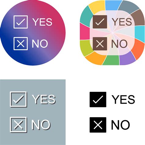Yes No Option Icon Design 44334465 Vector Art At Vecteezy