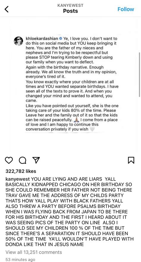 Kanye Responds To Khloe R Fauxmoi