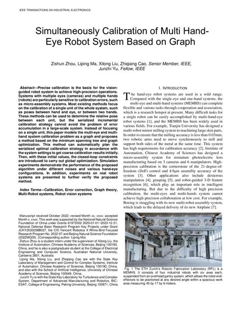 Simultaneously Calibration Of Multi Hand Eye Robot System Based On Graph Deepai