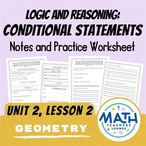 Conditional Statements And Conditional Forms Notes And Worksheet