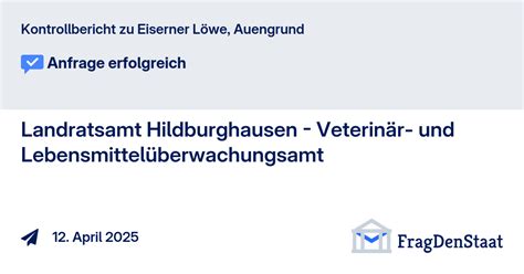Kontrollbericht Zu Eiserner Löwe Auengrund Fragdenstaat