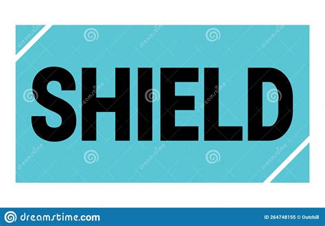 Shield Text Written On Blue Black Stamp Sign Stock Illustration