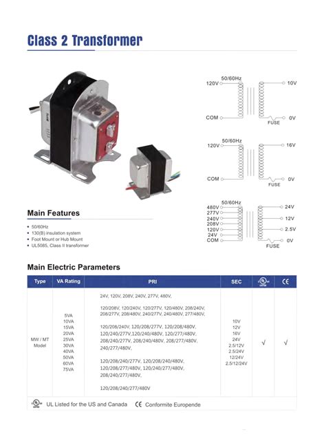 Class 2 Transformer Hvac Transformer Ul Transformer