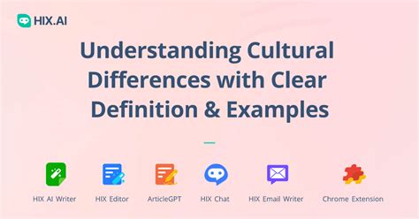 understanding cultural differences with clear definition and examples