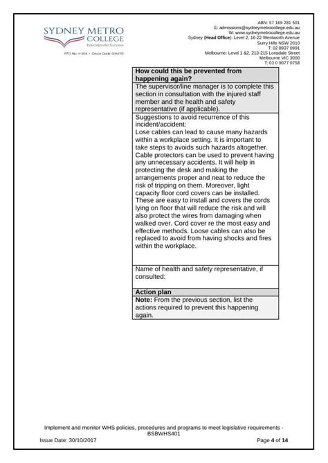 Implement And Monitor Whs Policies Procedures And Programs Workplace