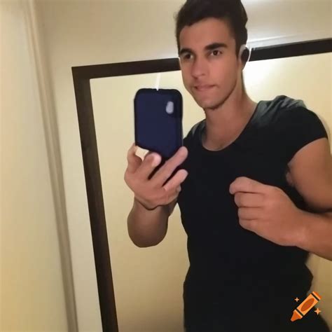 Brunette Guy Mirror Selfie