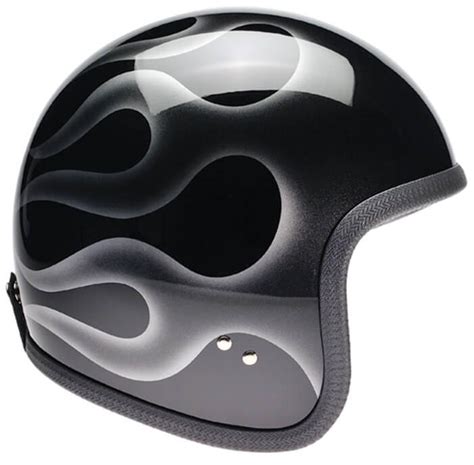 Davida Speedster V3 Jethelm Black Silver Flames Jethelmen Termaat Motoren