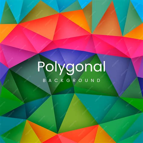 Premium Vector Polygonal Geometric Abstract Colored Background Vector