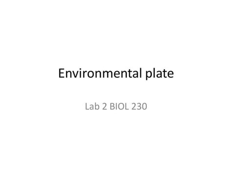 Environmental And Nosocomial Environmental And Nosocomial