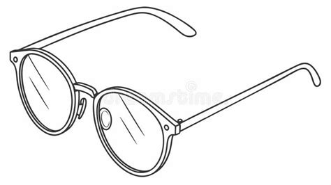 Classic Round Eyeglasses Vision And Intelligence Vector Design