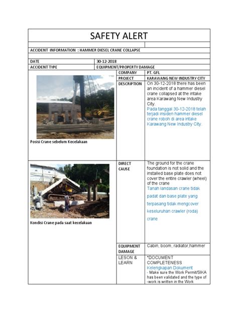 Safety Moment Safety Alert Pdf