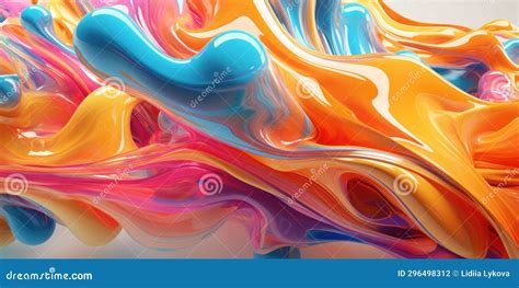A Mesmerizing Display Of 3 D Extruded Liquid Art Ai Generative Stock