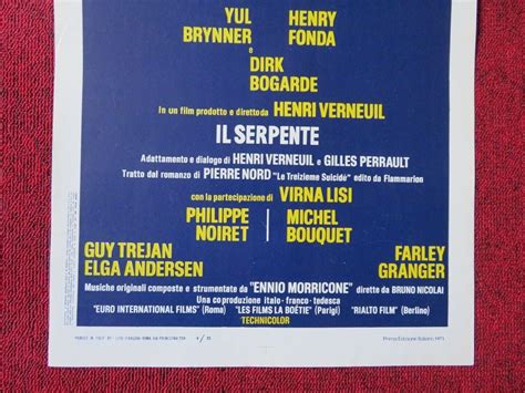 Il Serpente The Serpent Italian Locandina 275x13 Poster Henry F