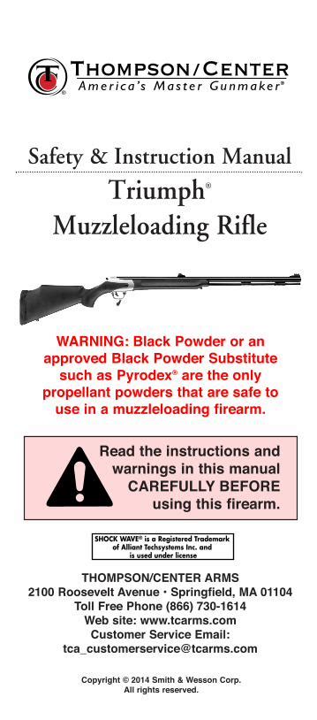 Pdf Safety And Instruction Manual Triumph Muzzleloading Rifle · 3 Your