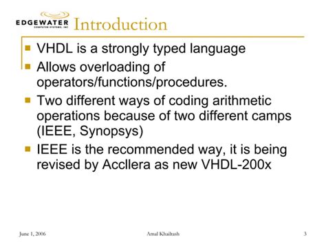 Vhdl Packages Coding Styles For Arithmetic Operations And Vhdl 200x