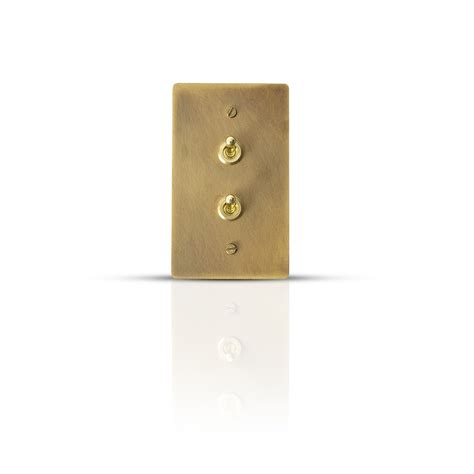 Retro Toggle Dimmer Outlet Switch Plates Aged Brass Finish For Home