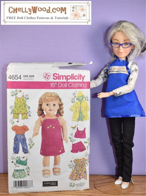 Learning To Sew With 18 Inch Doll Clothes Pattern Simplicity 4654 Sewing Dollclothespatterns