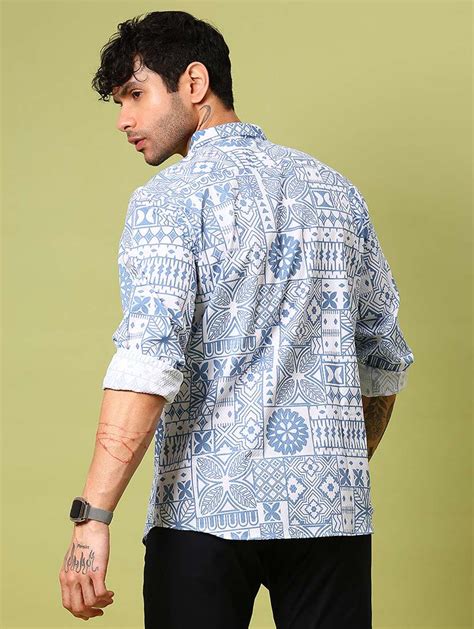 Buy Online Men Printed Long Sleeve Regular Fit Casual Shirt From Shirts