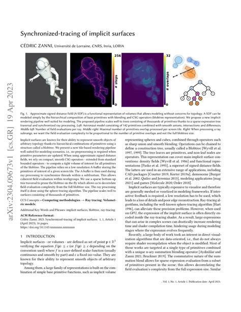 Synchronized Tracing Of Implicit Surfaces Deepai