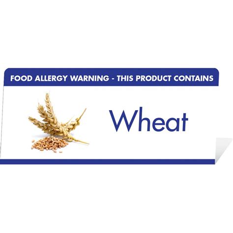 Wheat Allergy Warning Table Sign Avica Uk Ltd