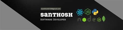 Santhosh E Software Developer Java Spring Boot Nodejs Python Mysql Javascript