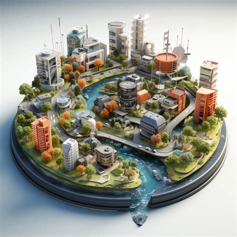Premium Ai Image Isometric 3d Rendering Of City
