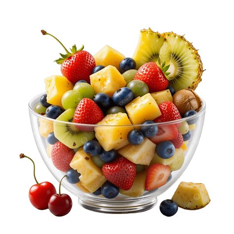 Delicious Fruit And Cheese Salad In Glass Bowl Fruit Salad Cheese