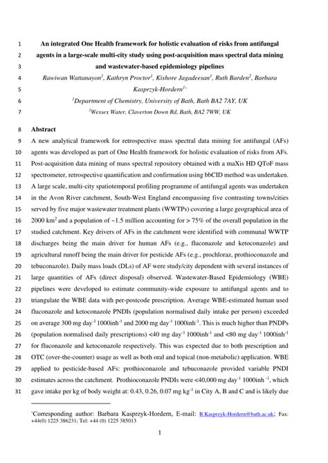 pdf an integrated one health framework for holistic evaluation of