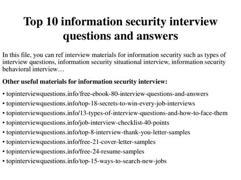 Top 10 Information Security Interview Questions And Answers