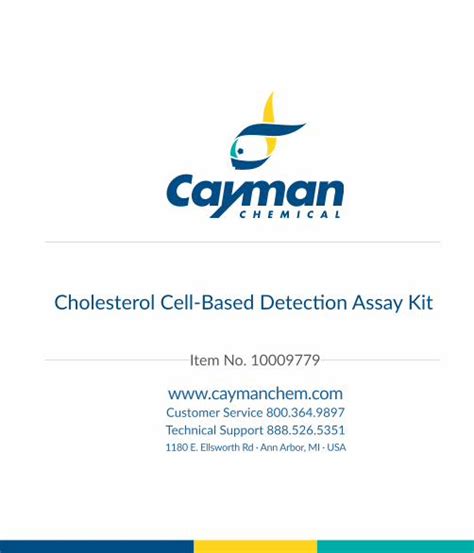 Pdf Cholesterol Cell Based Detection Assay Kit · Cholesterol Cell Based Detection Assay Kit
