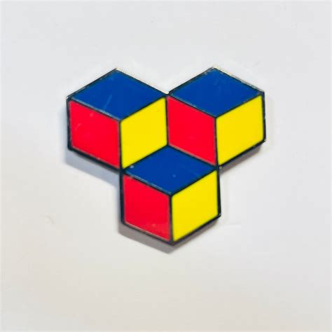 Fractal Cube Pin By Lateral Designs Etsy
