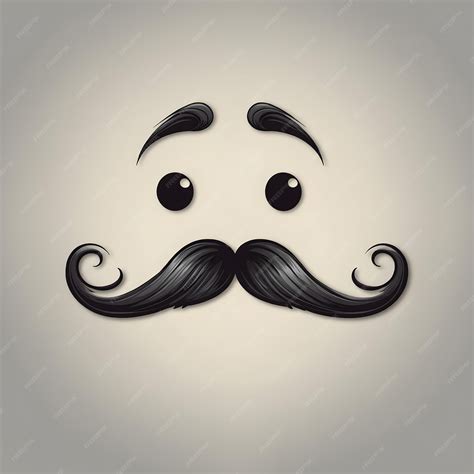 Quirky Mustache Emoji Collection Premium Ai Generated Image
