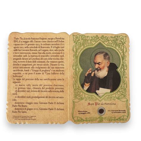 Padre Pio Holy Card Carte De Prière Vintage St Pio Catholically