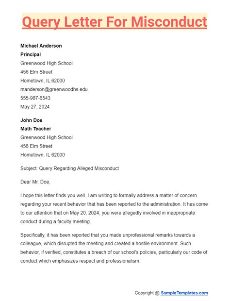 Free 16 Query Letter Samples In Pdf Word