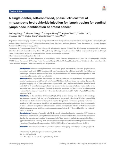 Pdf A Single Center Self Controlled Phase I Clinical Trial Of