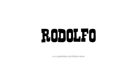 Rodolfo Name Tattoo Designs