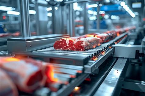 automated meat processing plant showcases high tech conveyor system in