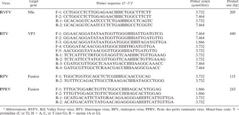 Sequences Of Oligonucleotide Primers For The Dual Priming Download Table
