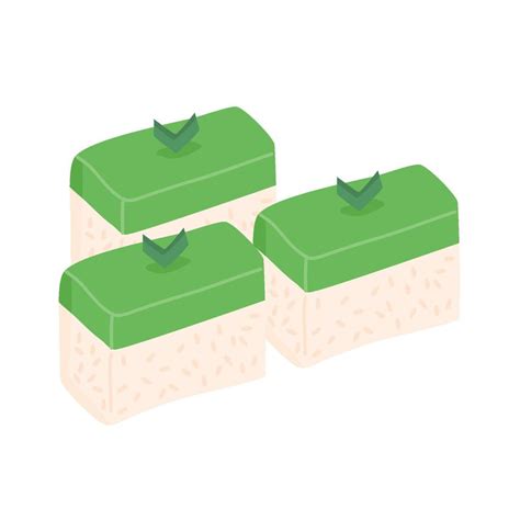Seri Muka Kuih Pandan Custard Cake 23079800 Vector Art At Vecteezy