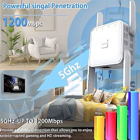 WiFi Extender G Mbps Dual Band WiFi Extenders Signal Booster For Home Device Servers WiFi