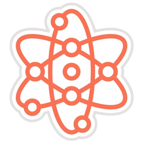Atom Vector Icon Design Illustration Premium Vector