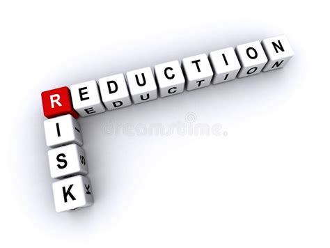 Risk Reduction Word Block On White Stock Illustration Illustration Of