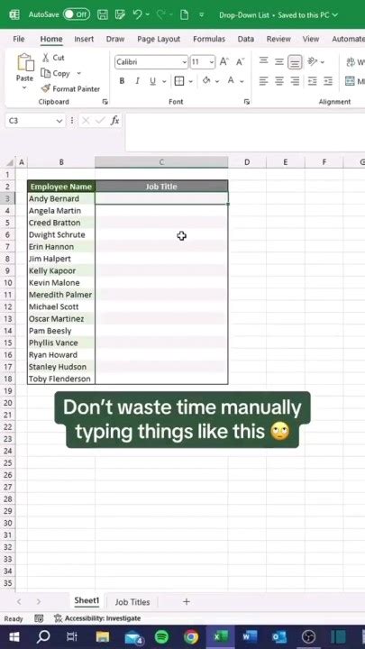 Excel Excel Exceltips Dataentry Productivityhacks Like Comment