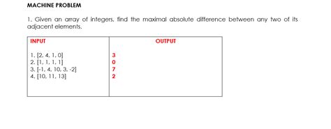 Solved Machine Problem 1 Given An Array Of Integers Find