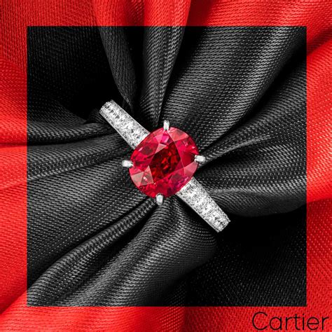 Cartier Platinum Ruby And Diamond Ring 236ct Rich Diamonds
