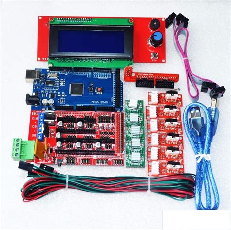 Kit Electronico Impresora 3d Cnc Arduino Mega Ramps A4988 Display 2004