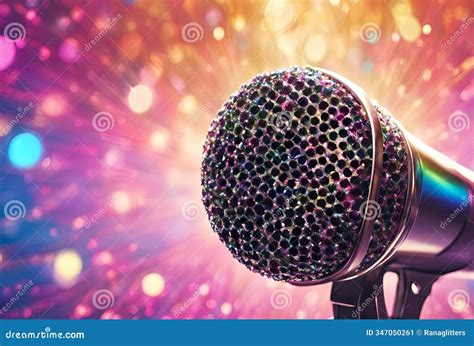 Artistic Depiction Of A Microphone Glowing With Colorful Neon Abstract