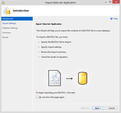 import sql azure database on local machine jan v nl